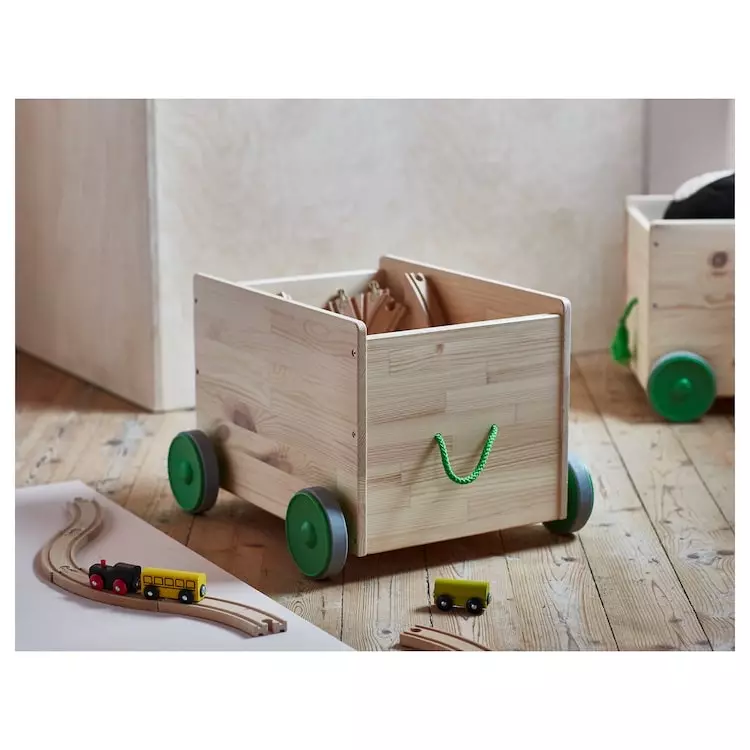 wooden crate for storing toys