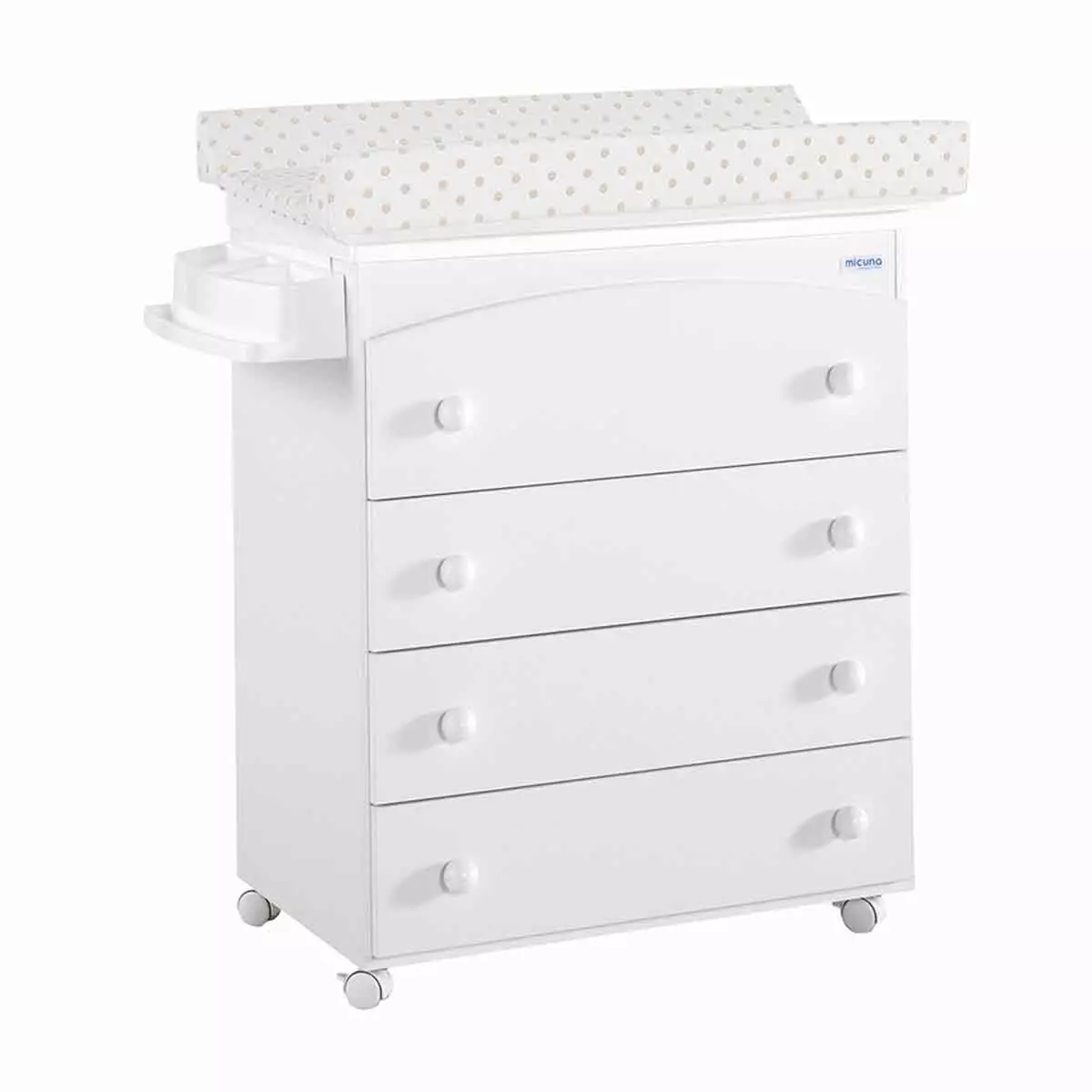 Bathtub/change table Micuna white/polka dots beige