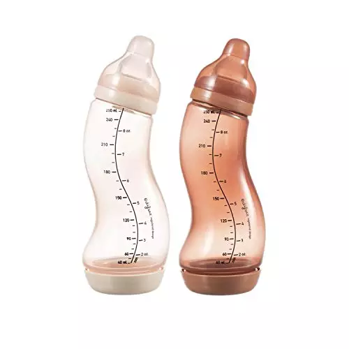 زجاجات مضاد للمغص لحديثي الولادة من ديفراكس ، عبوة من قطعتين ، زجاجة صغيرة بحجم 250 مل ، وزجاجة صغيرة بحجم 250 مل ، وزجاجة مضادة للمغص ، للجنسين - زهري وأحمر