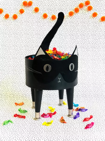 Project Kid Halloween Black Cat Candy Bowl