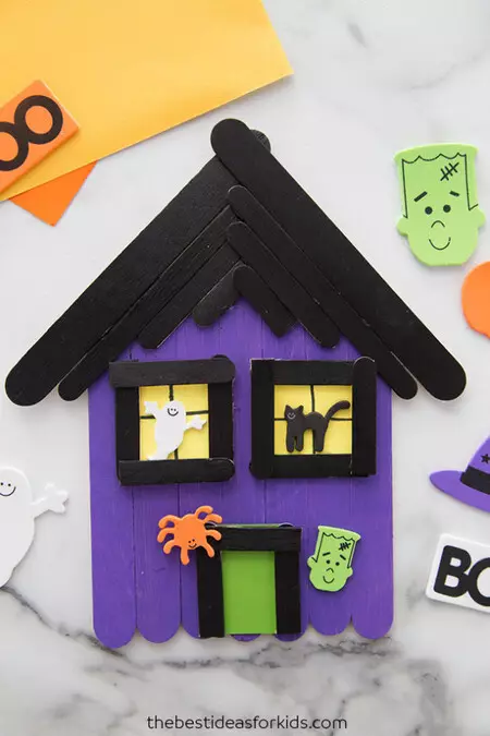 Popsicle Stick Haunted House 640x960