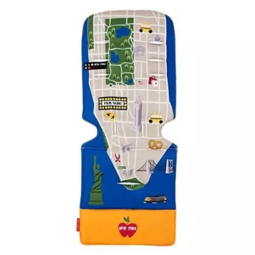 Tappetino universale Maclaren, accessorio per passeggino per stile e comfort, reversibile, lavabile in lavatrice, adatto alla maggior parte delle marche, mappa della città di New York