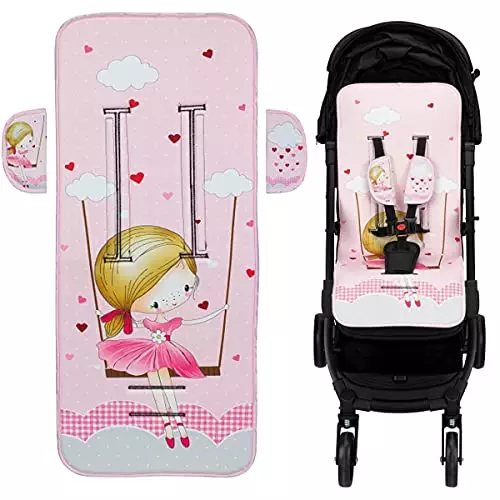 Tikar Stroller Universal Bernafas Musim Panas, Kusyen Stroller untuk Stroller dan Tempat Duduk Kereta (03)