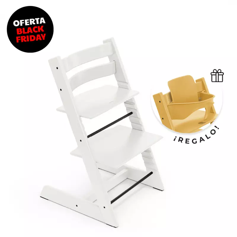 Stokke Pack Tripp Trapp Evolutionary Highchair + ຊຸດເດັກນ້ອຍຂອງຂວັນ