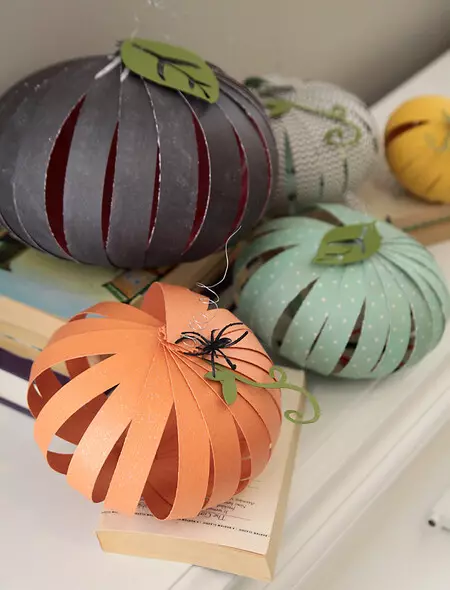 Halloween Decor Paper Pumpkins Diy Momwe Mungapangire Ana A Strip Kukhala Osavuta 4