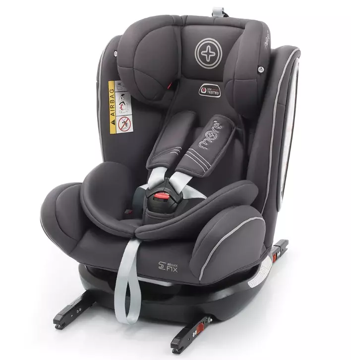 Langkung Werdu Isofix korsi mobil abu - Grup 0+/1/2/3