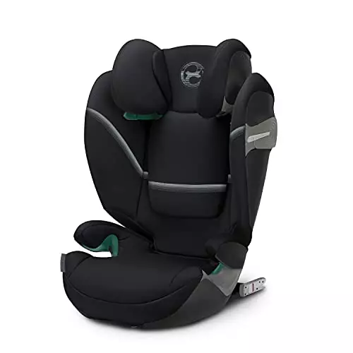 CYBEX ગોલ્ડ સોલ્યુશન S2 i-Fix કાર સીટ, ISOFIX સાથે અને વગરની કાર માટે, 100 - 150 cm, આશરે 3 થી 12 વર્ષ સુધી. (15 - 50 કિગ્રા), કાળો (ઊંડો કાળો)