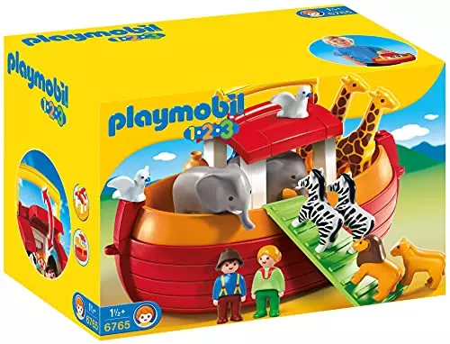 PLAYMOBIL- 1.2.3 Playset Briefcase, Noah's Ark, Multicolour, 18m+ (6765)