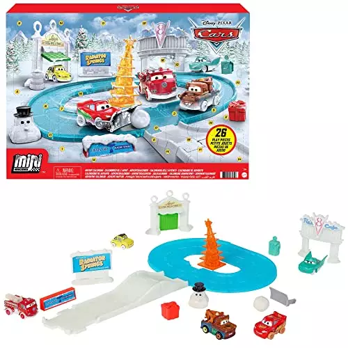 Oyuncaq Maşınlar və Aksesuarlarla Avtomobillərin Milad Advent Təqvimi (Mattel GXT25)