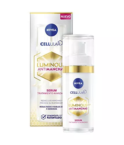 NIVEA Cellular LUMINOUS 630 қара дақтарға қарсы кеңейтілген күтім сарысуы (1 x 30 мл), гиалурон қышқылы бар бет сарысуы, тегіс және біркелкі теріге арналған пигментті кетіретін сарысу