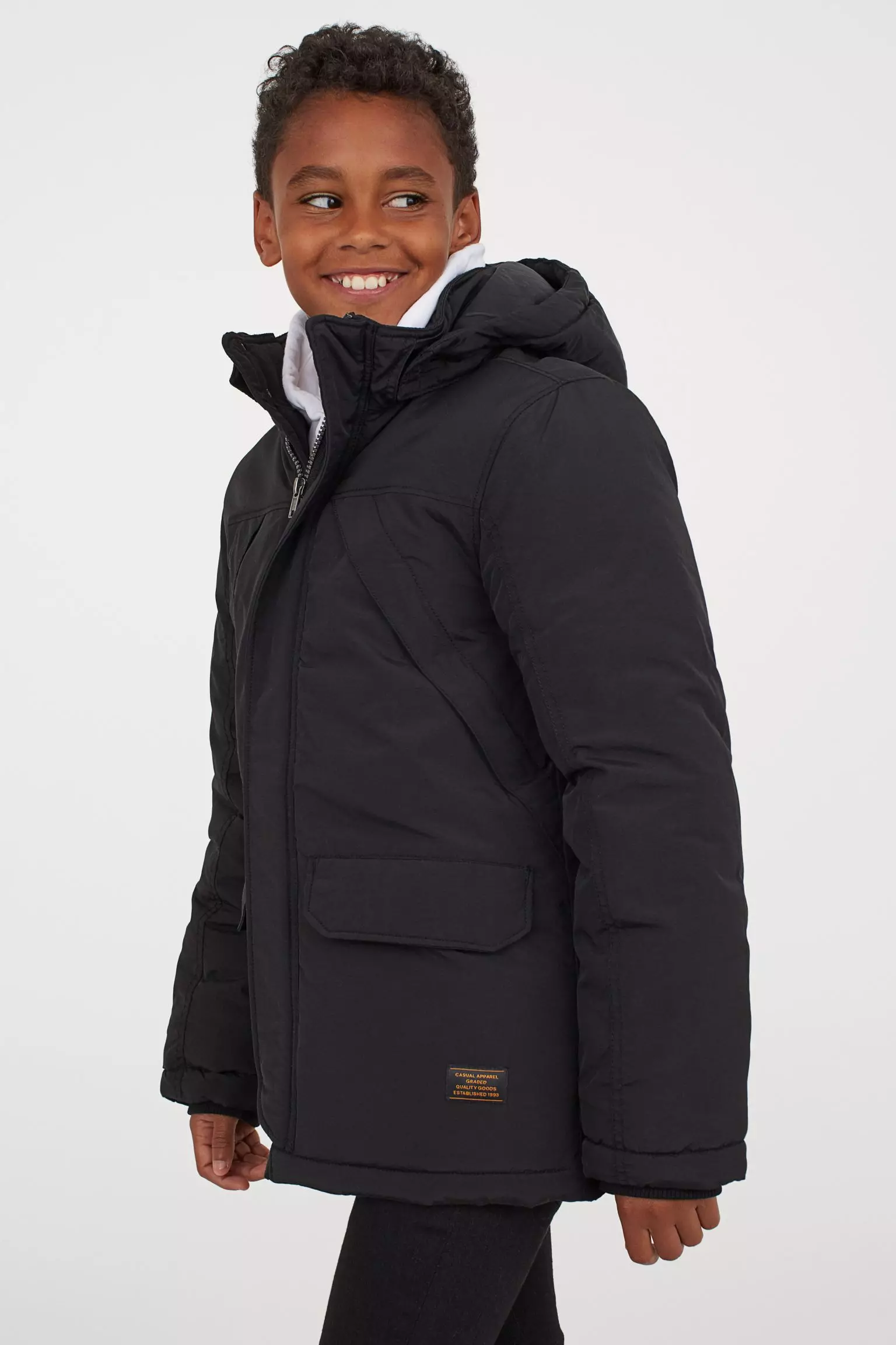 Gewatteerde parka met capuchon