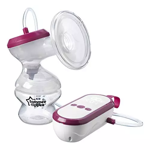 Tommee Tippee Super Quiet USB кайра заряддалуучу портативдик электр эмчек насосу массаж жана эспрессо режимдери менен