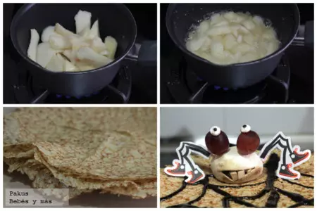 Crepes Compote Spiders ნაბიჯები