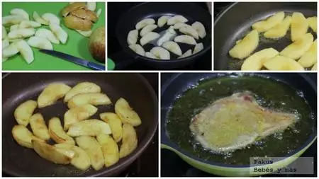Ingulube Chop nge-Bb Apple Garnish