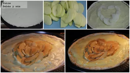 Étapes du gâteau aux trognons de pomme